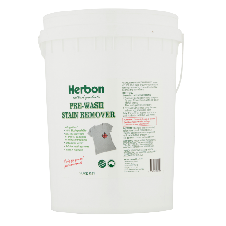 Prewash Stain Remover 20kg, Best Organic Laundry Detergent Australia